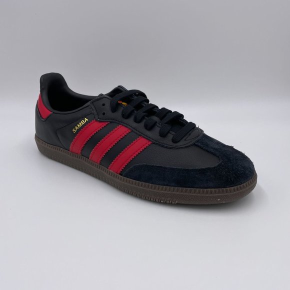 adidas | Shoes | Adidas Samba Manchester United Black Red Mens Shoes ...